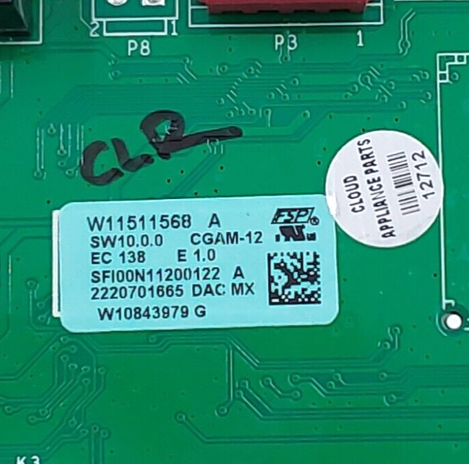 New OEM Whirlpool Range Control Board W11511568 Same Day Ship & 60 Day ...